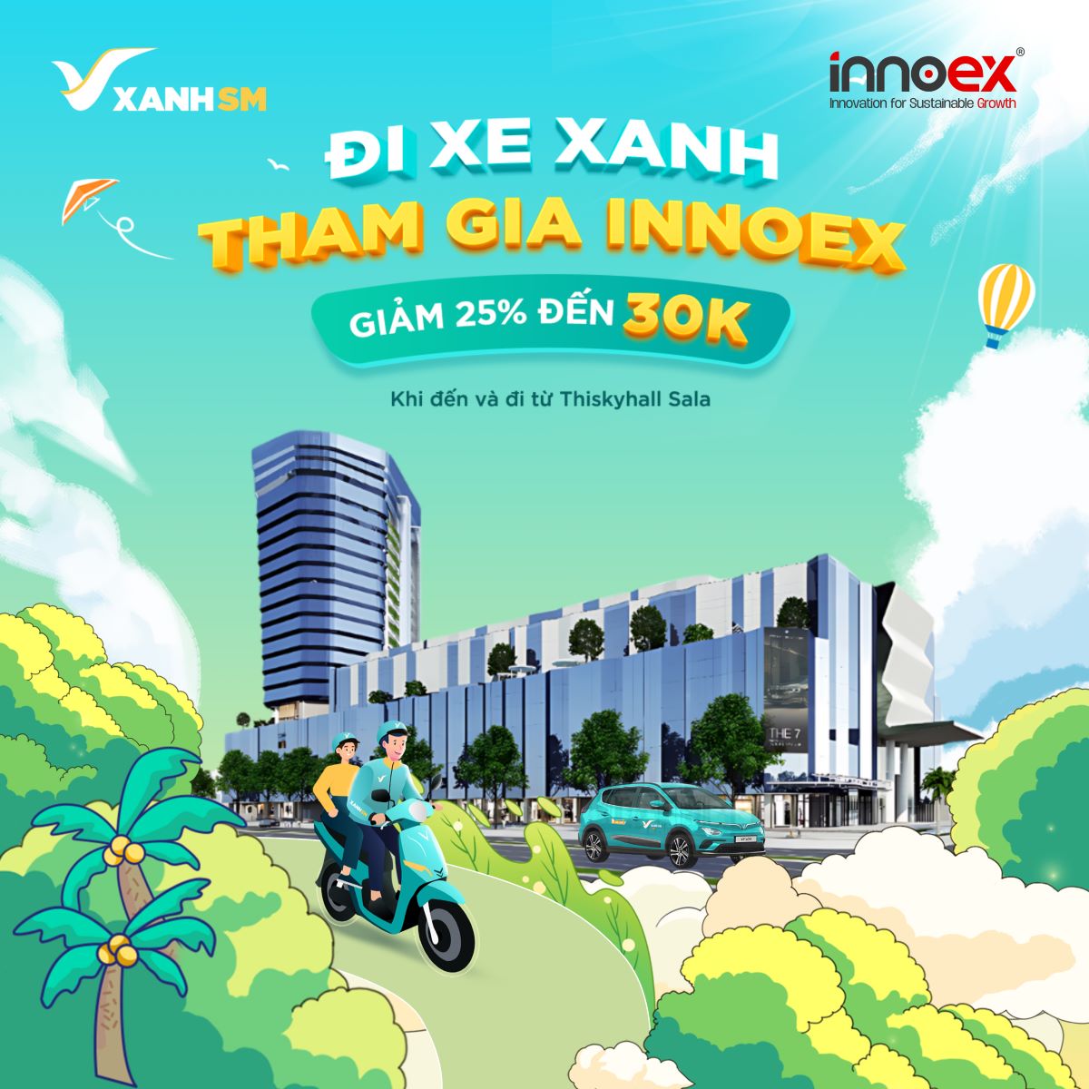 Di chuyển Xanh, tham gia InnoEx 2024 miễn phí cùng Xanh SM | Xanh SM