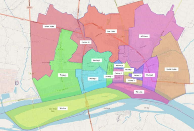 Bản đồ Mỹ Tho dẫn lối tìm về chợ nổi và vườn trái cây trĩu quả | Xanh SM