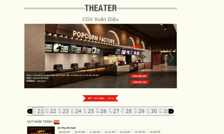 Rạp chiếu CGV Xuân Diệu: Lịch chiếu, giá vé & ưu đãi mới nhất! | Xanh SM
