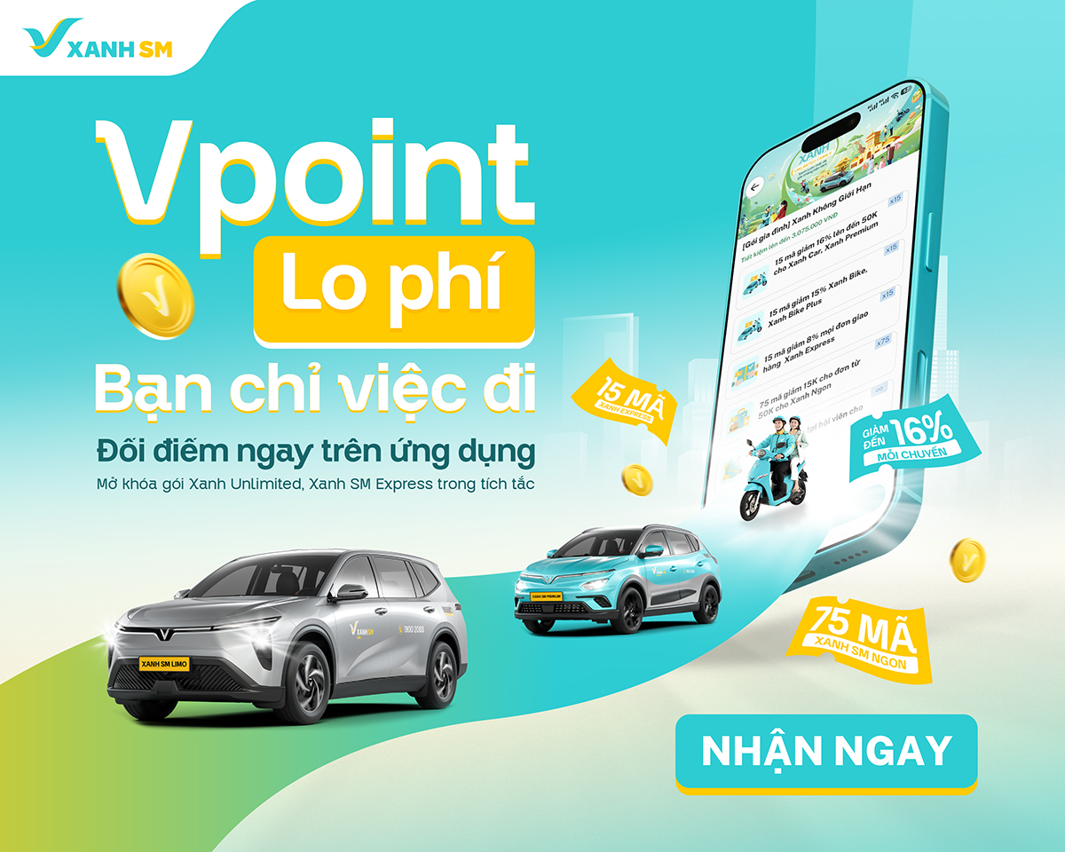 Đổi ngay điểm Vpoint lấy gói hội viên Unlimited & Unlimited Family | Xanh SM